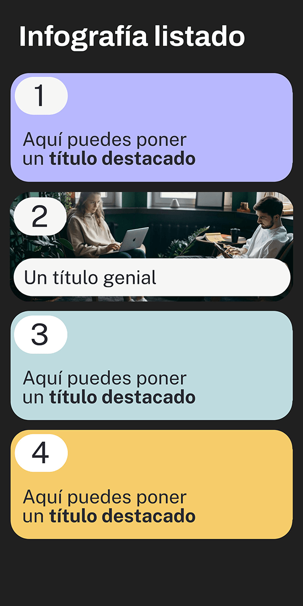 Infografía listado | Plantillas de Genially
